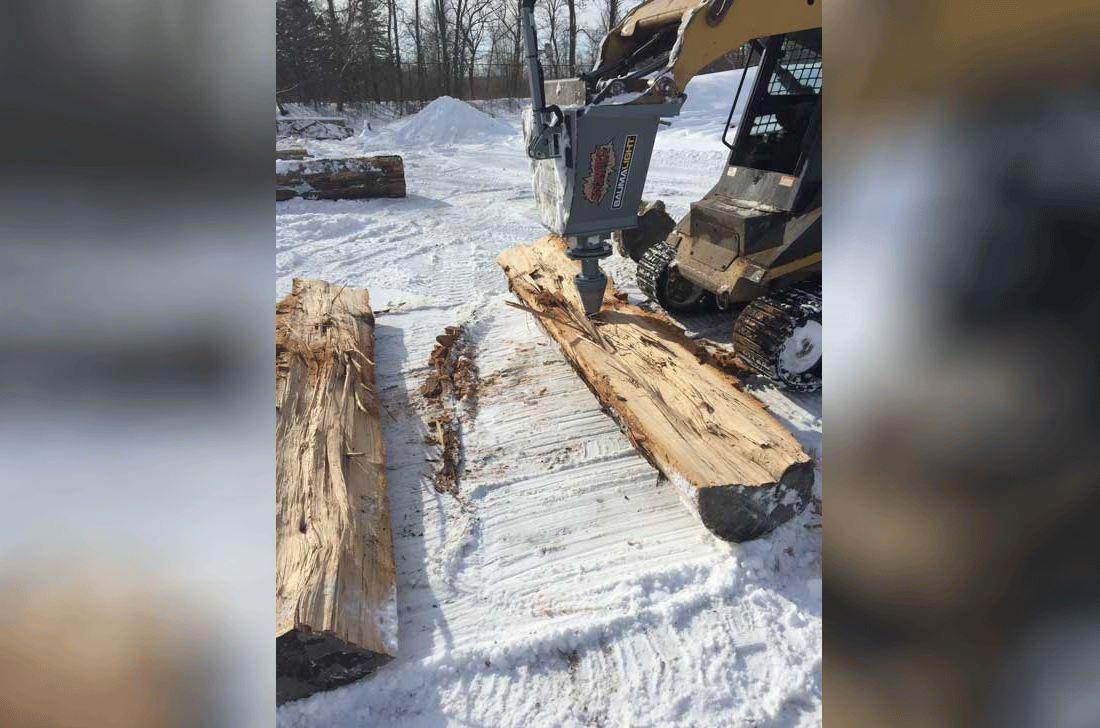 Powerful Skid Loader Wood Splitter | Baumalight